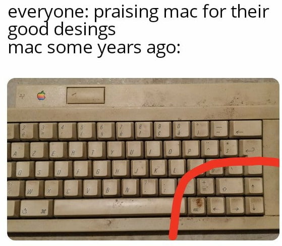 Early gaming arrow keys, Mac style. - 9GAG