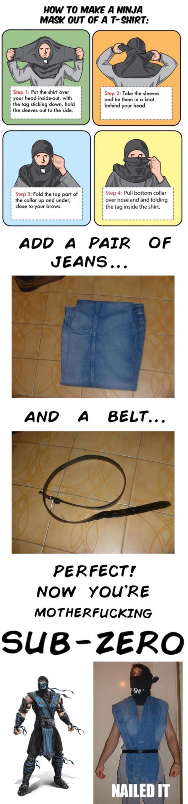 Sub zero cosplay for dummies - 9GAG