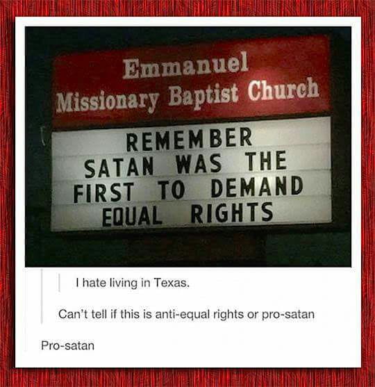 Satan, so progressive - 9GAG