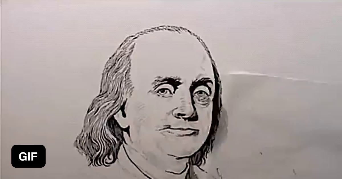 Scratchboard Drawing of Benjamin Franklin - 9GAG