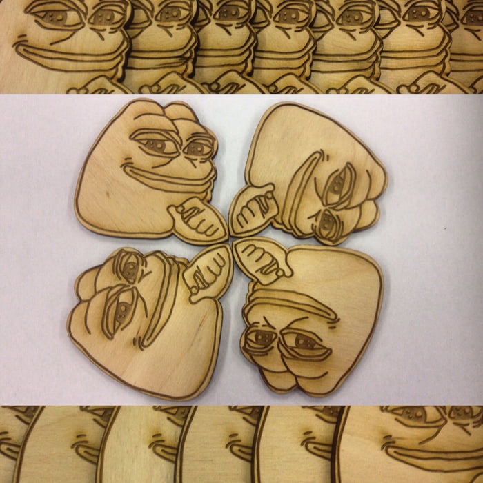 Laser cut pepes the rarest pepe ... Feels good man - 9GAG