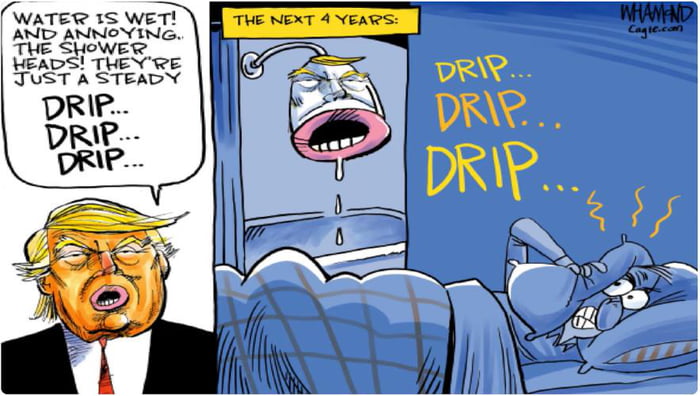 If all we ever hear from him is "drip, drip, drip" it won't be too bad ...