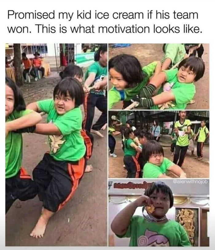 The power of ice cream is unmatched, this kid earned every scoop. - 9GAG