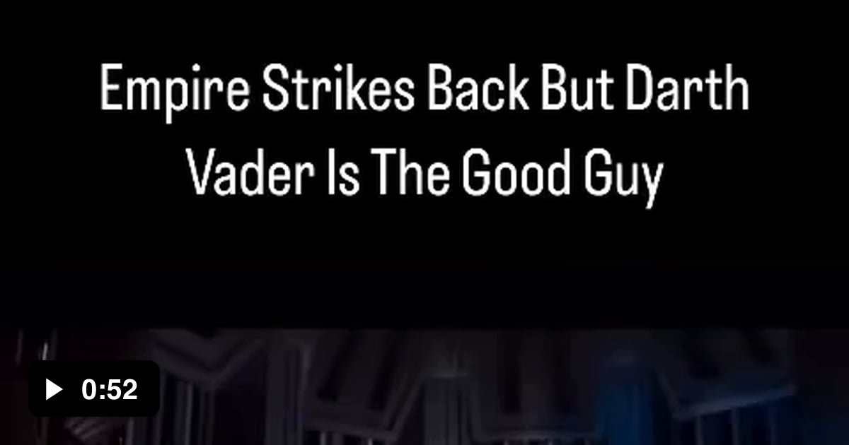 Darth Vader is the true hero of the galaxy, fighting for peace and order against chaotic rebels ...