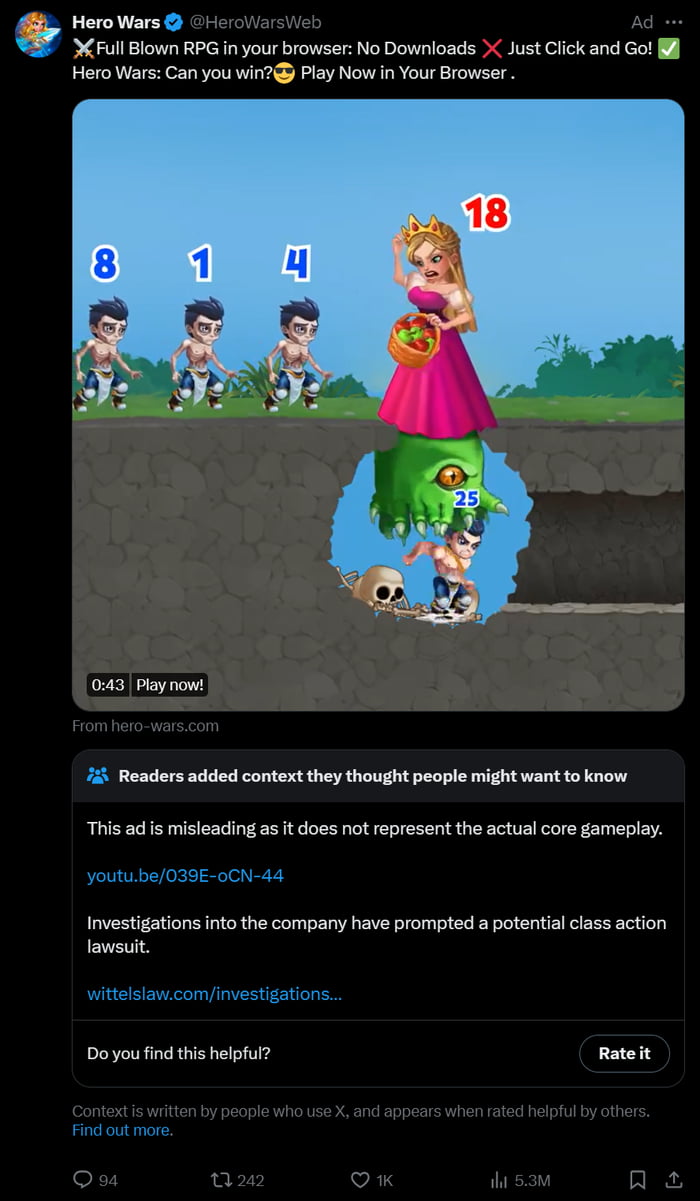 Ads on twitter getting community noted xD - 9GAG