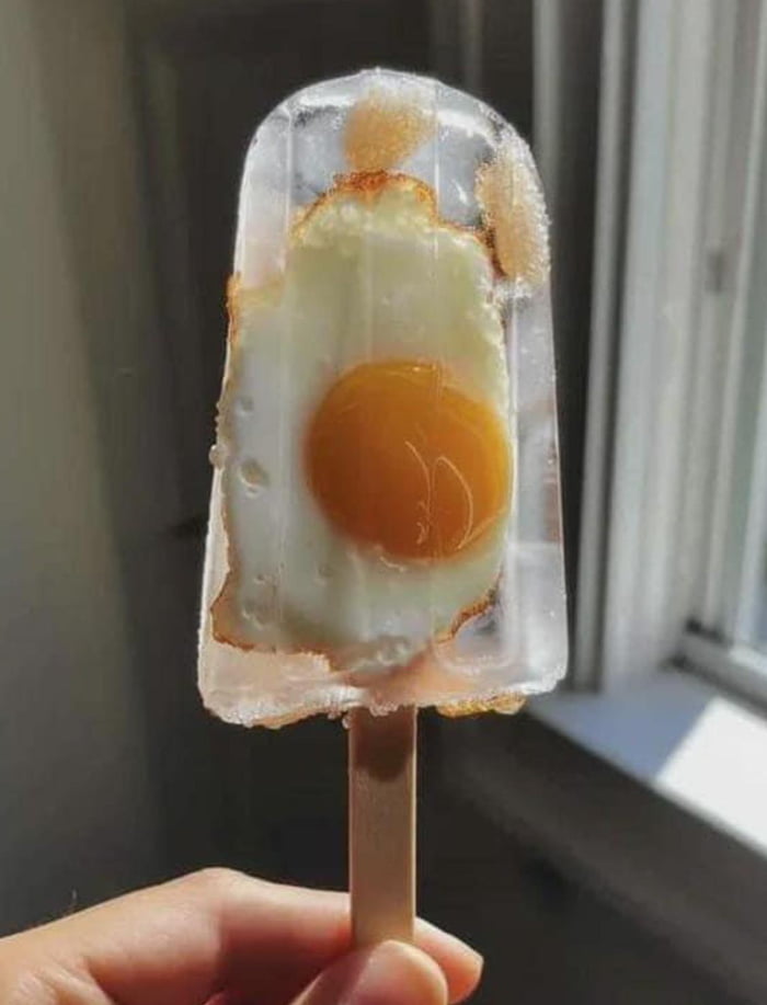 This delicious fried egg popsicle! - 9GAG