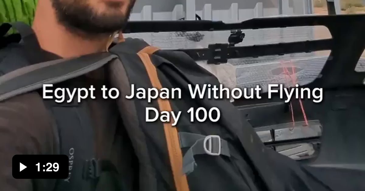 Bizarre adventure of a man going Egypt to Japan without flying - 9GAG