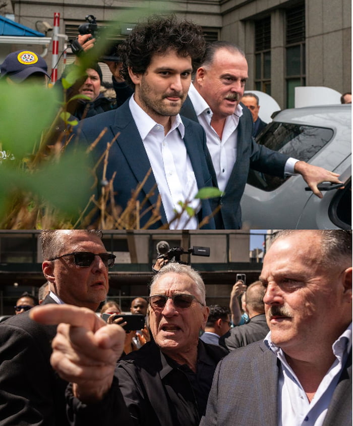 Why does Robert De Niro have the same security guy as Sam Bankman-Fried? - 9GAG