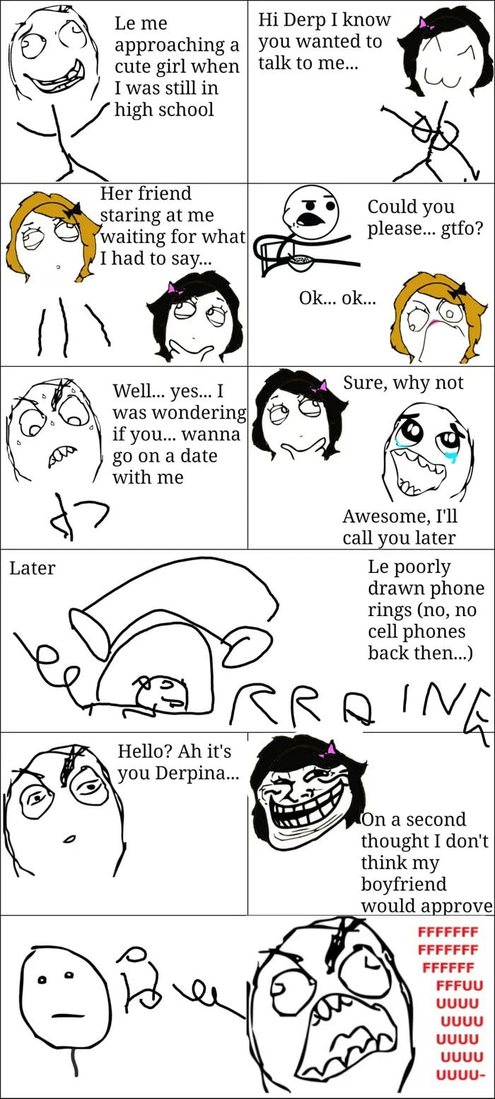 Uploading a rage comic I made back then - 9GAG