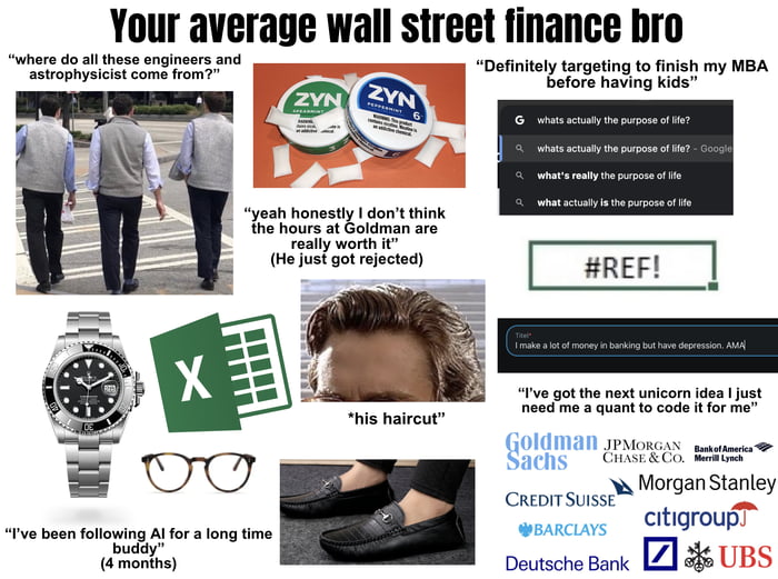 Your average finance bro starterpack - 9GAG
