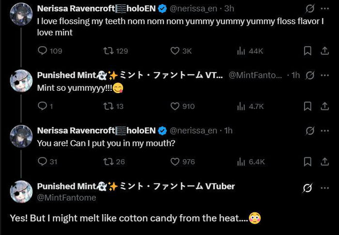Nerissa loves Mint in her mouth - 9GAG