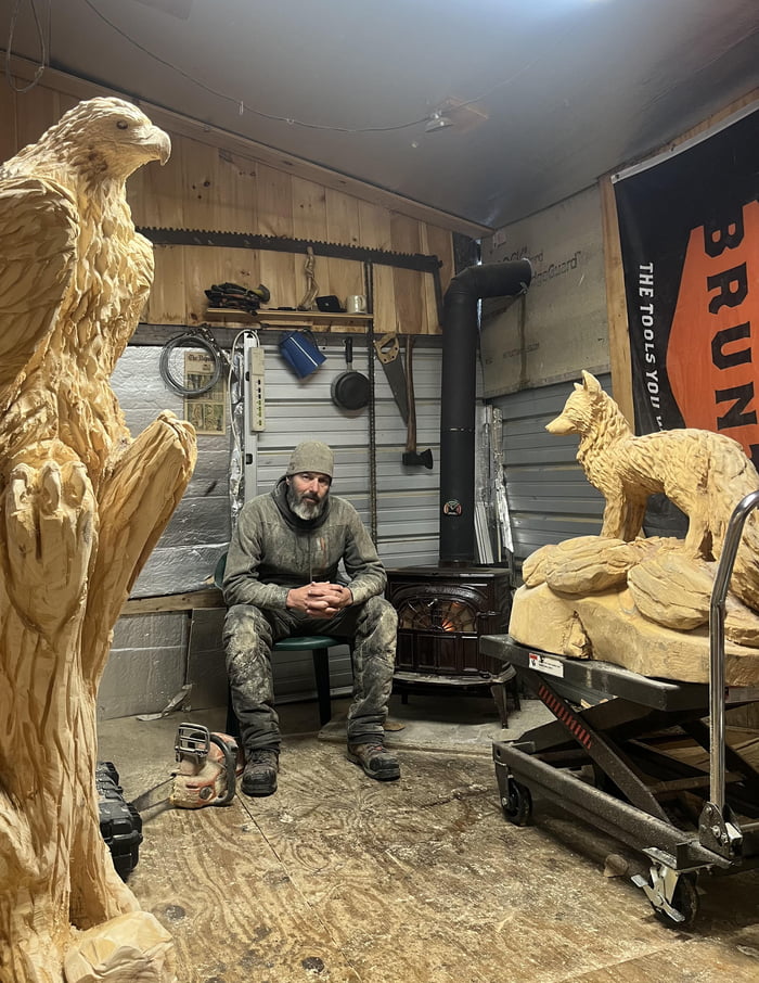 Last New England Winter In The Carving Shack - 9GAG