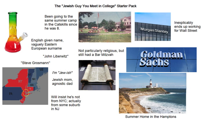 The "Jewish guy you met in college" Starter Pack - 9GAG