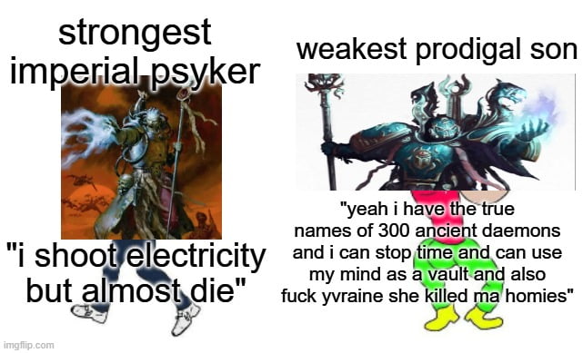 Seriusly, why the F are1k sons able to stop time and things like that when the average imperial ...