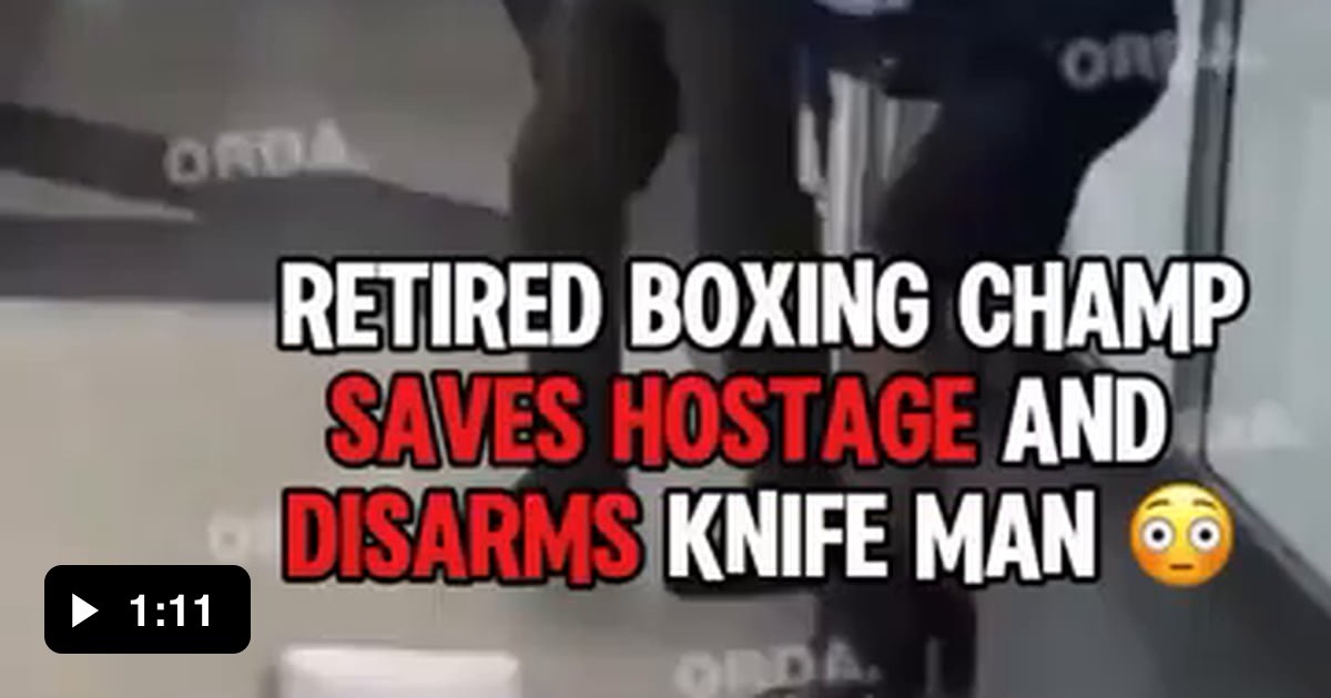Retired boxing champ saves a hostage. - 9GAG