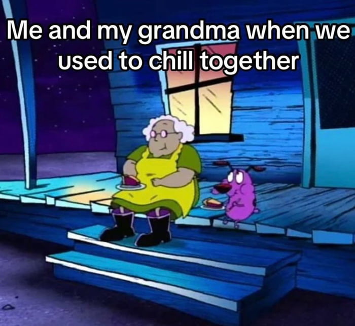Good times with Grandma, just like old cartoons - 9GAG