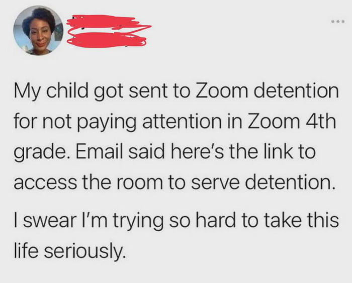 Zoom detention is not the way - 9GAG
