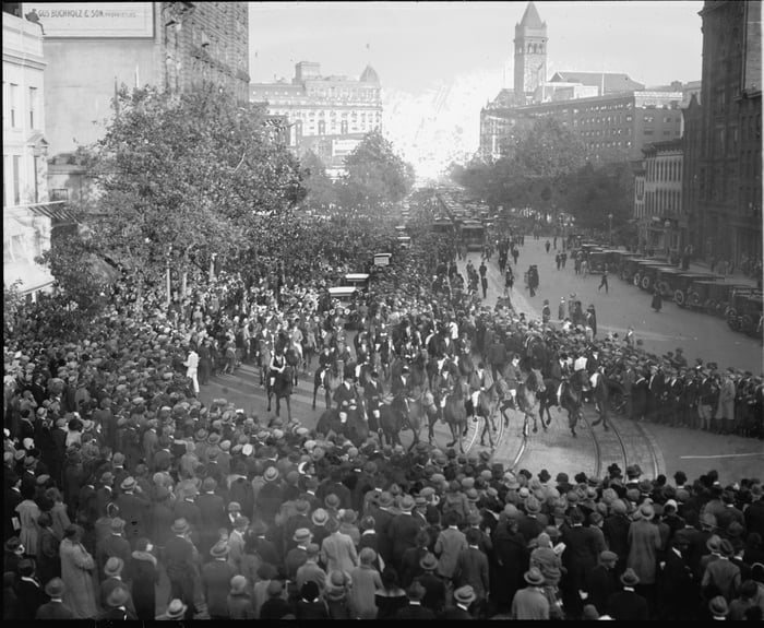 Parade for the Washington Senators after winning the 1924 American ...