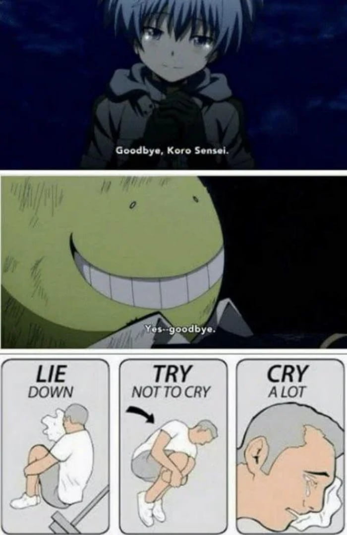 When the sad anime scene hits different - 9GAG