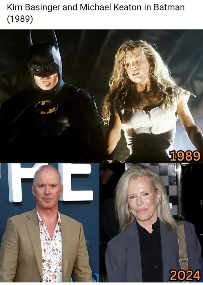 Kim Basinger & Michael Keaton 1989 & 2024 - 9GAG