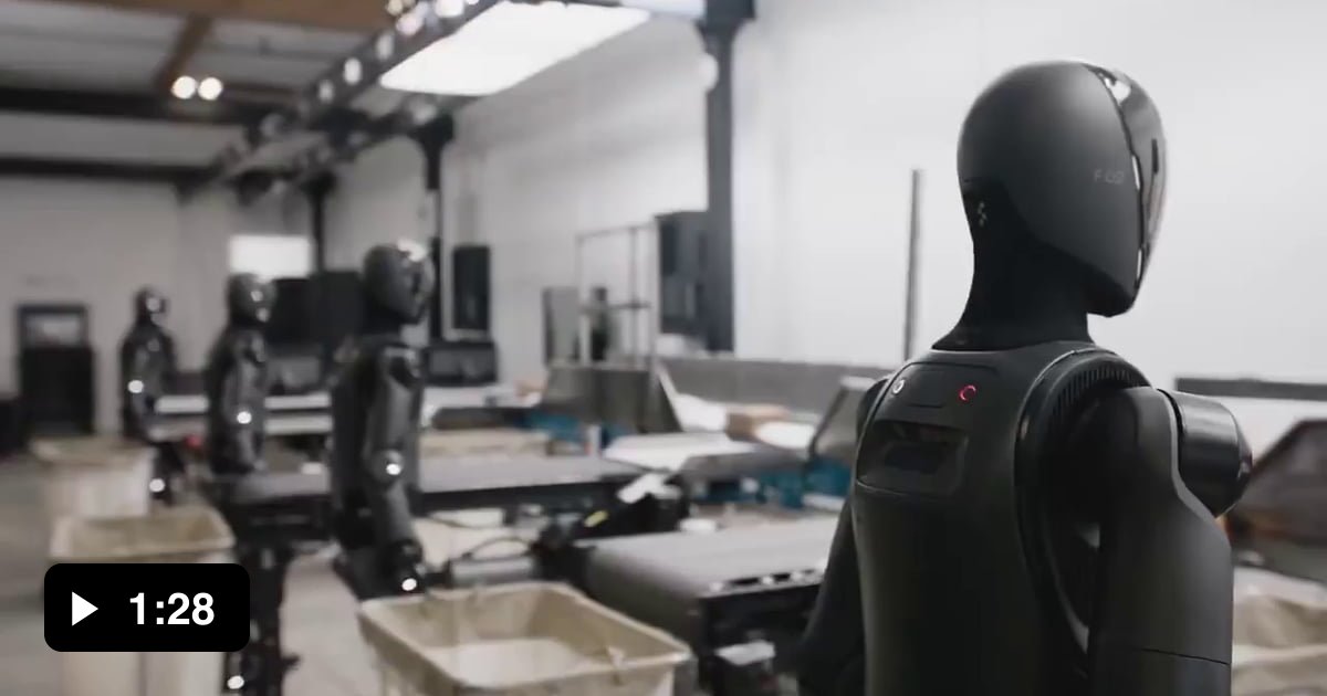 Figure 02 humanoid robots deployed at a mail sorting facility - 9GAG