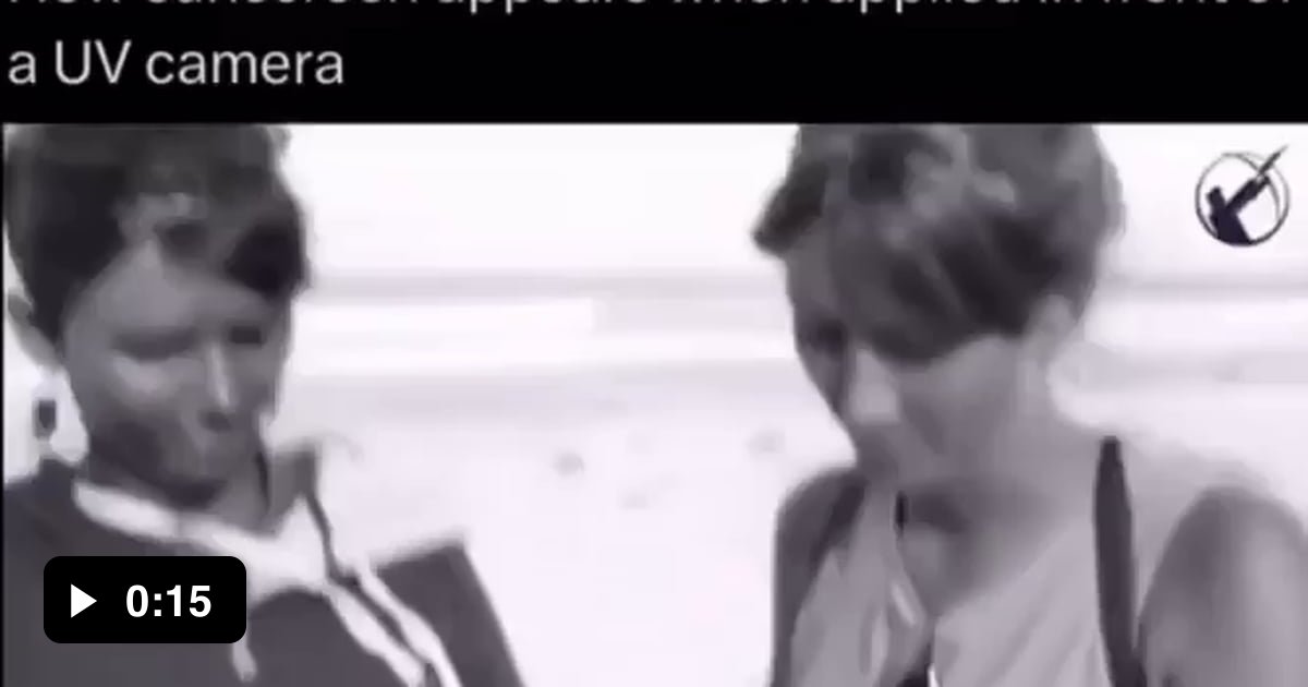 How sunscreen appears when applied in front of a UV camera - 9GAG