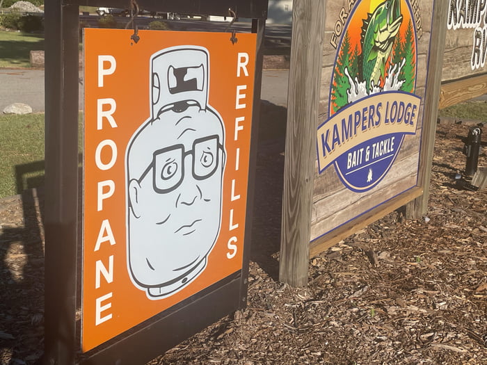 This sign advertising propane refills - 9GAG
