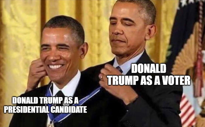 Guess who Trump voted for. - 9GAG