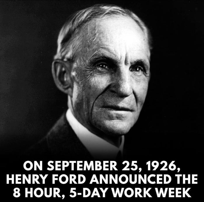 Before the 40hour week it was a 48 hour week that yielded a short small ...