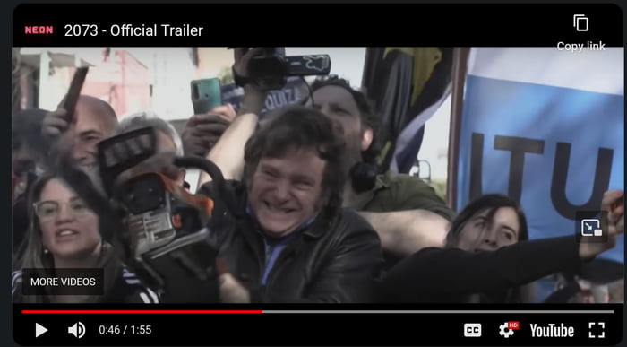 Milei on the trailer for "2073" - 9GAG