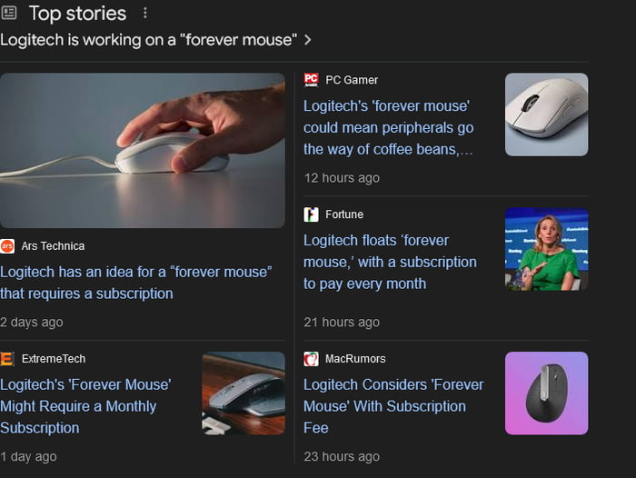 Logitech is trying to make mouse use with a monthly sub fee. - 9GAG