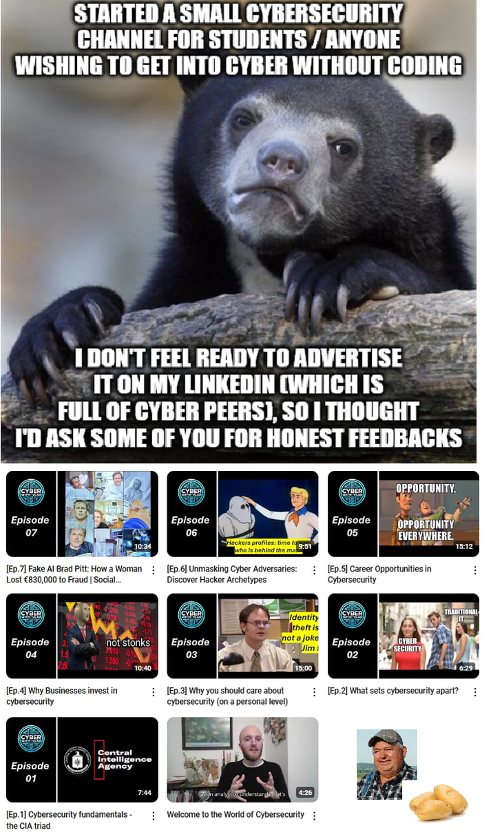 Cyber noob looking for honest feedbacks & guidance - 9GAG