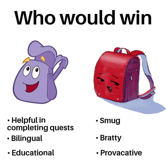 Backpack VS Randoseru-san - 9GAG